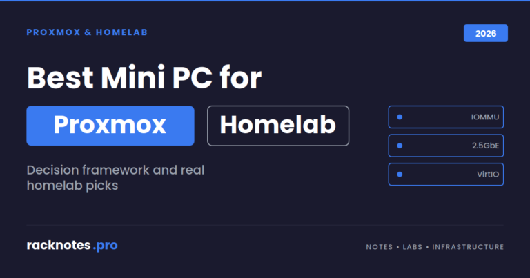 Best Mini PC for Proxmox Homelab (2026): Practical Picks